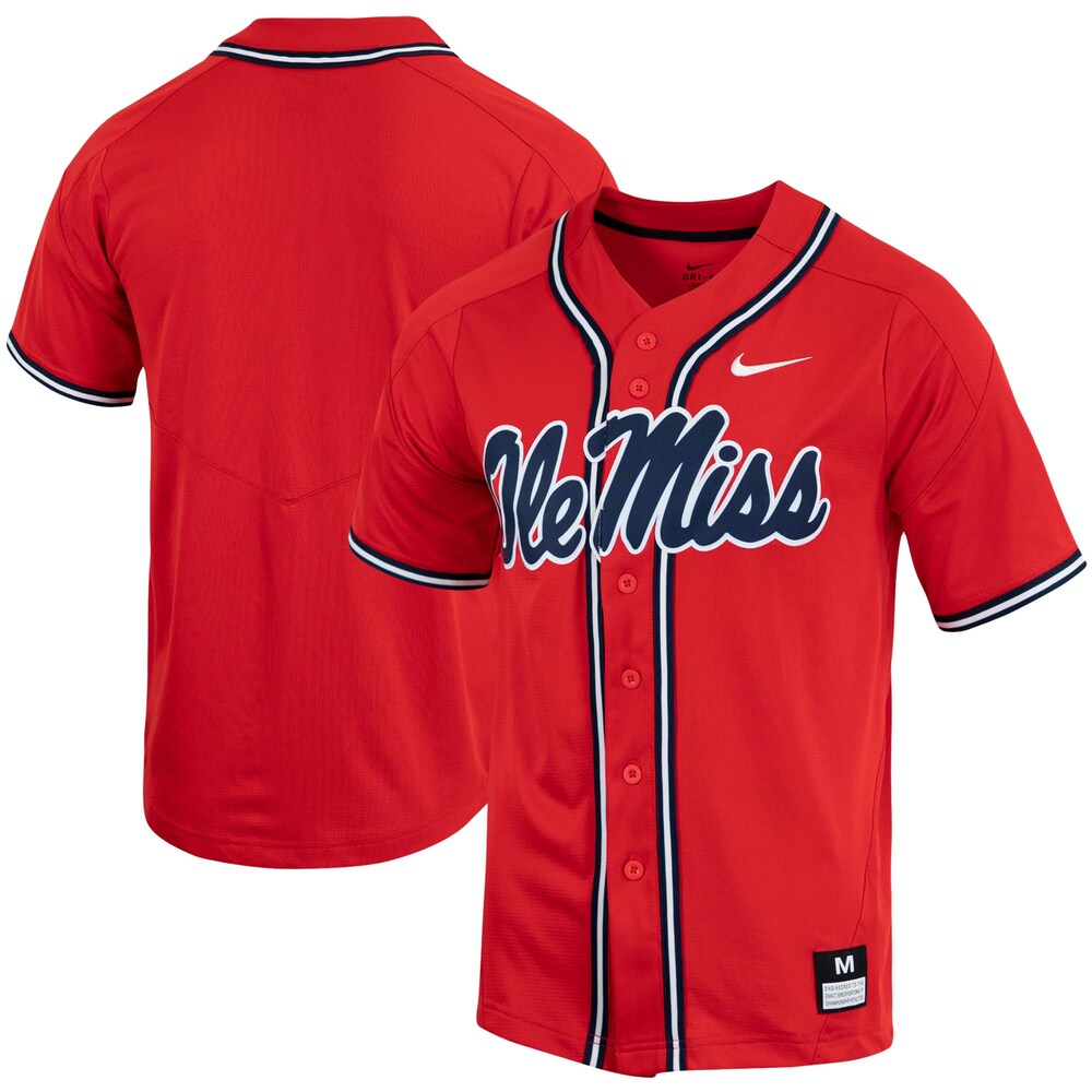 Ole Miss Rebels Nike Replica Vapor Elite Full-Button Baseball Jersey ...